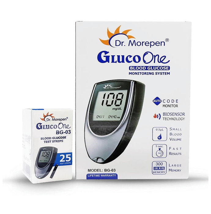 Dr Morepen BG 03 Gluco One Glucose Monitoring System Glucometer with ...