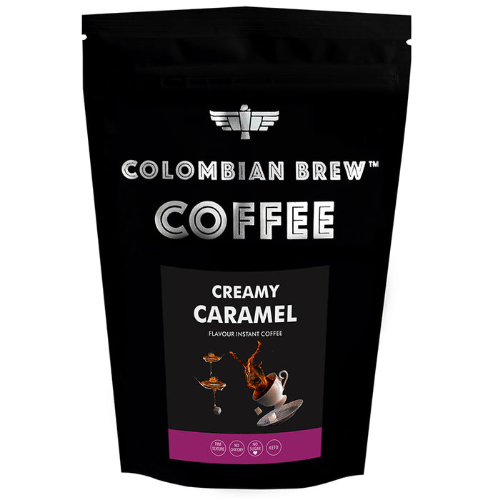 Colombian Brew Creamy Caramel Instant Coffee – Classic Derma