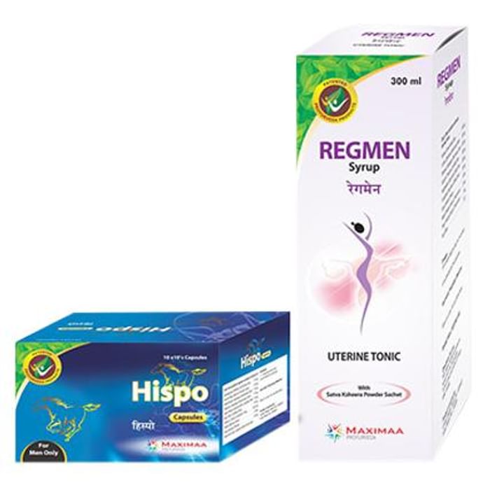 Proyurveda Male & Female Sexual Wellness Combo Pack of Hispo 100 Caps ...