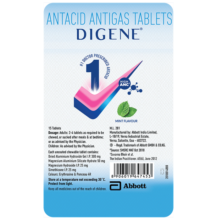 Digene Antacid Antigas Tablet | For Acidity, Gas & Stomach Care ...