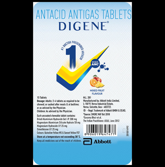 Digene Antacid Antigas Tablet | For Acidity, Gas & Stomach Care ...