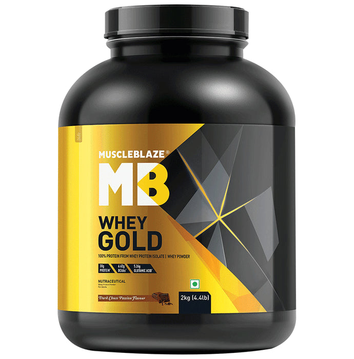 MuscleBlaze Whey Gold 100% Whey Protein Isolate | With Digestive ...
