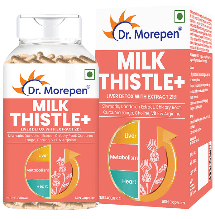Dr. Morepen Milk Thistle | With Silymarin for Liver Health & Digestion ...