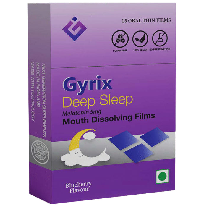 Gyrix Deep Sleep Melatonin 5mg Oral Thin Film Blueberry – Classic Derma