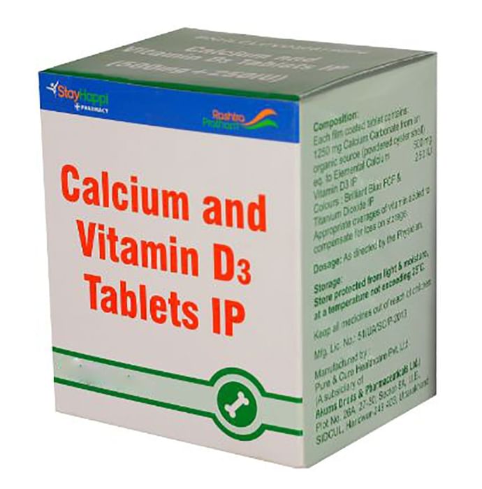 StayHappi Calcium Vitamin D3 Tablet – Classic Derma