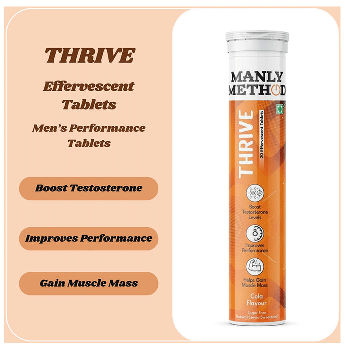 Buy Manly Method Thrive Effervescent Tablet Cola Sugar Free Online ...