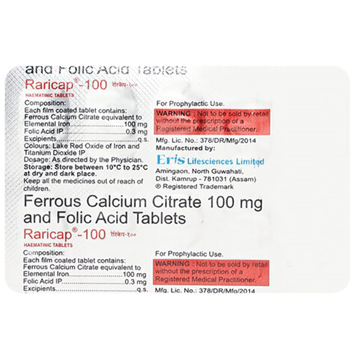 Raricap 100 Tablet – Classic Derma