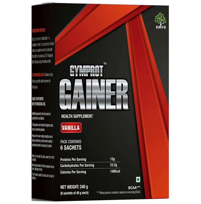 Gymprot Gainer Sachets (40gm Each) Vanilla – Classic Derma