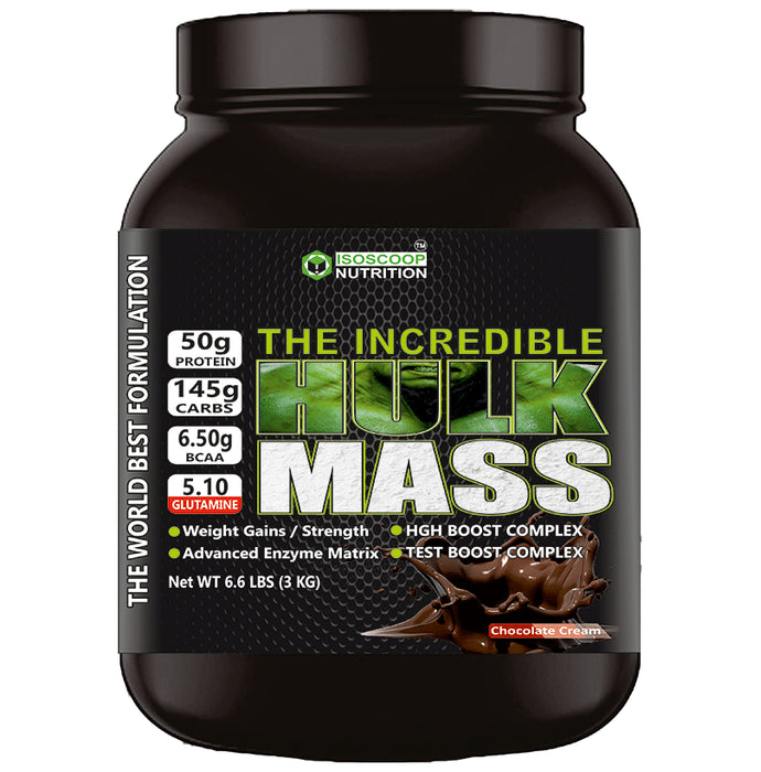 Isoscoop Nutrition The Incredible Hulk Mass Chocolate Cream Powder ...