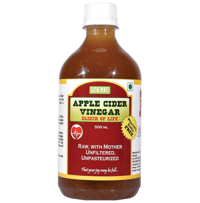 Zoe Apple Cider Vinegar Blended with Mother Unfiltered Unpasteurized ...