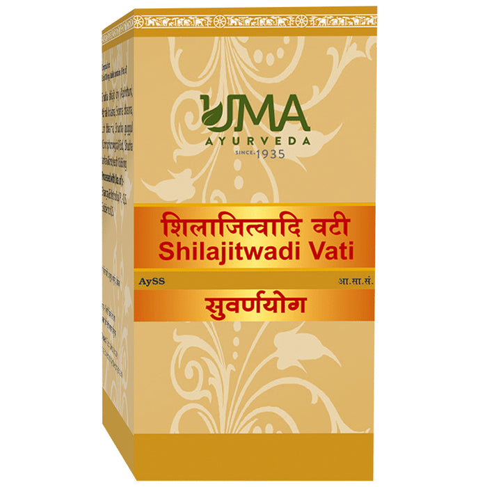 Buy Uma Ayurveda Shilajitwadi Vati (with Gold) Online | Classic Derma