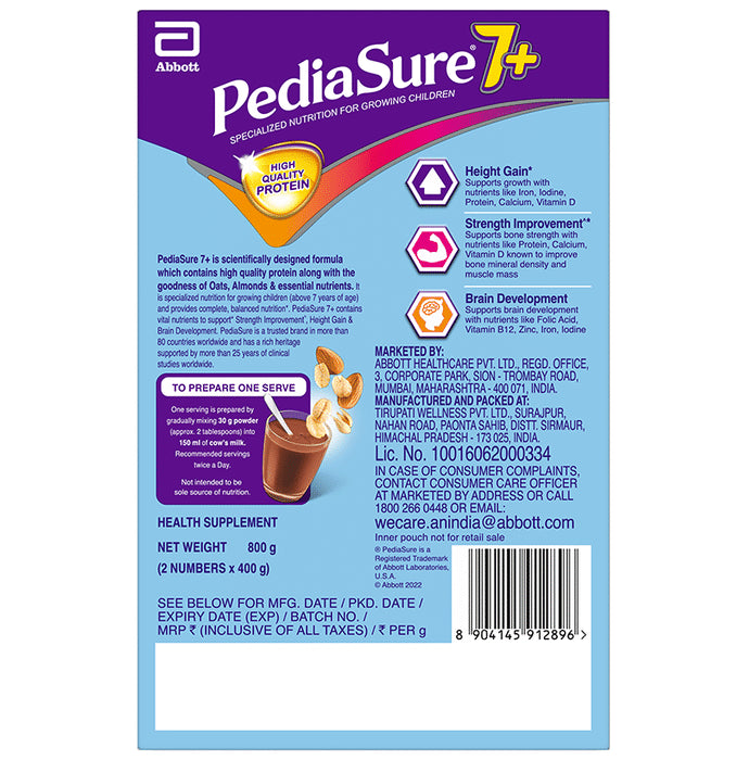 PediaSure Powder for Growing Children with Oats & Almond Chocolate ...